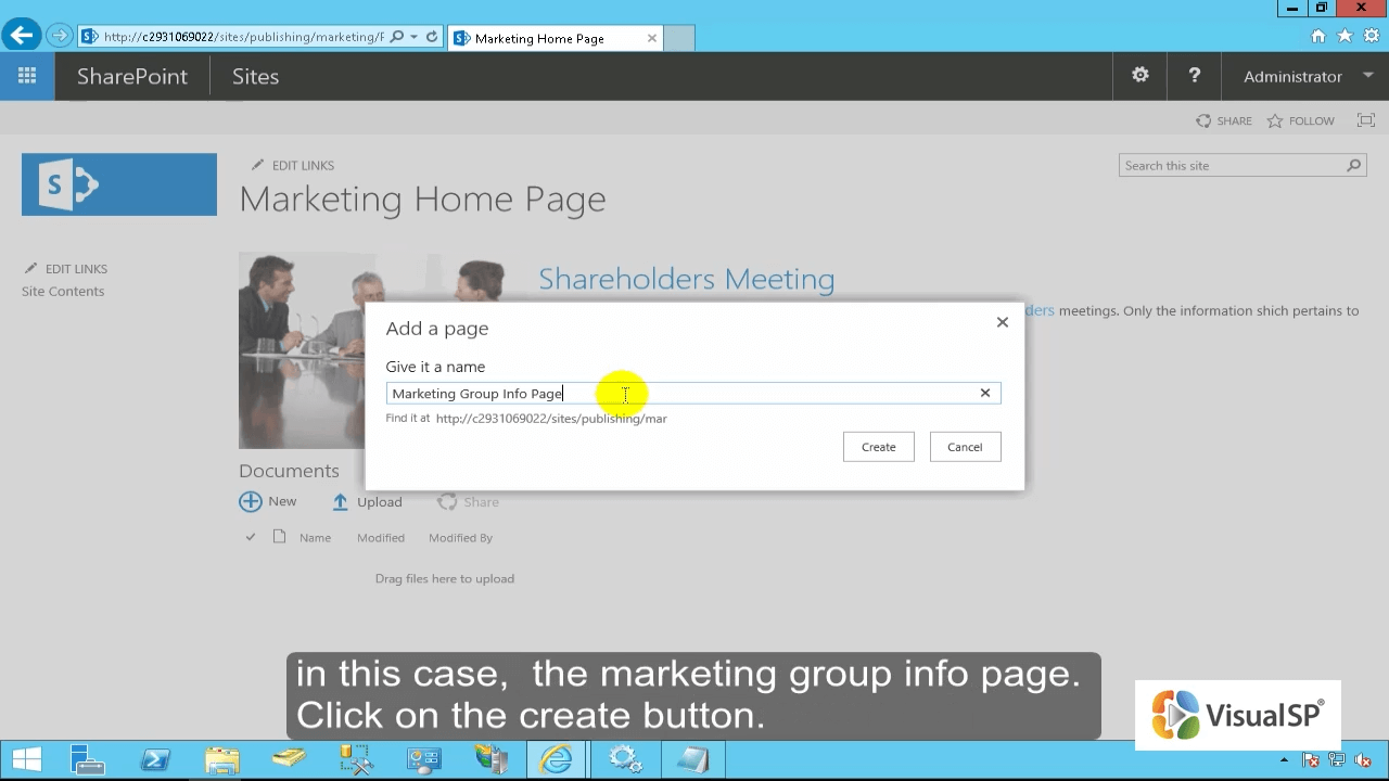 How To Create A New Publishing Page In Sharepoint 2016