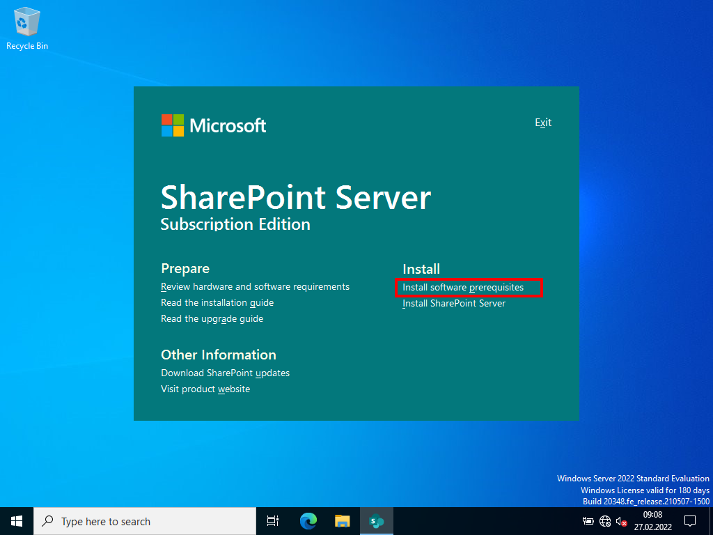 Install SharePoint Server Subscription Edition Step By Step